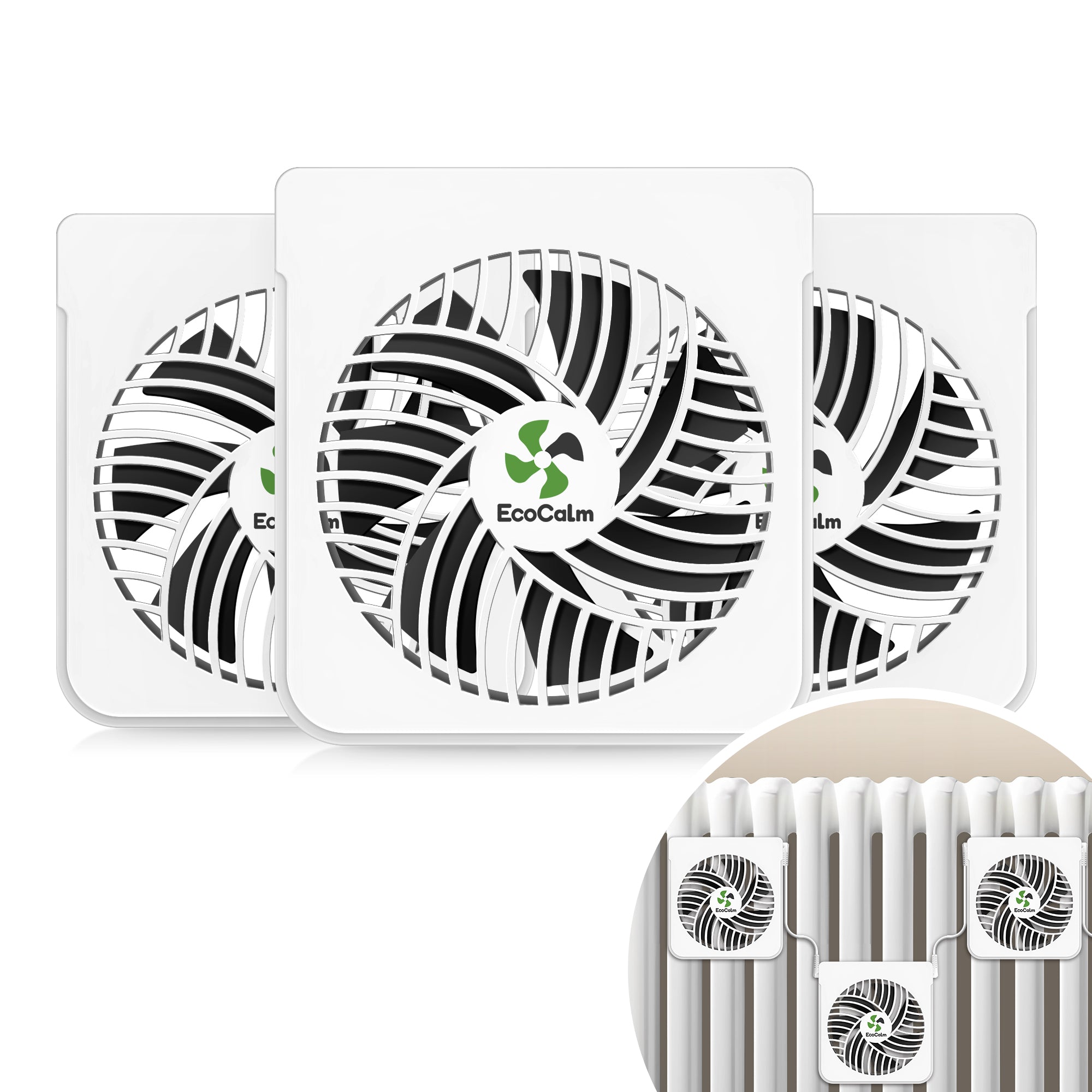ecoCalm Heater Fan for Cast Iron Radiator/Oil Filled Radiator, Radiato ...